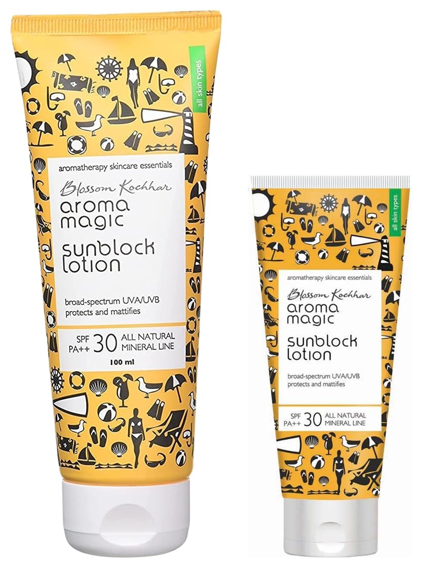 Aroma Magic Sunscreen Sun Block Lotion, SPF 30, 100ml and Aroma Magic ...