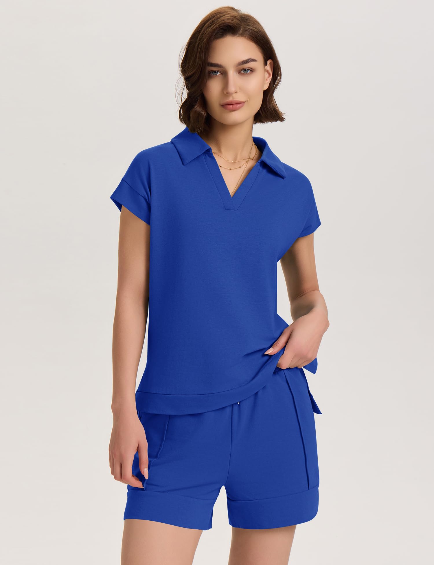 Snapklik.com : Matching Short Sets For Women Two Piece Sets Summer ...