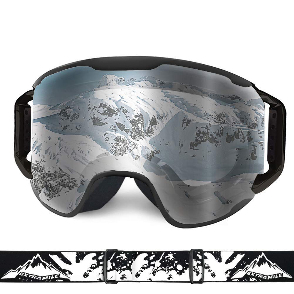 Extra Mile Ski Goggles, Multiple Reflection Spliced Lens Anti-fog and ...