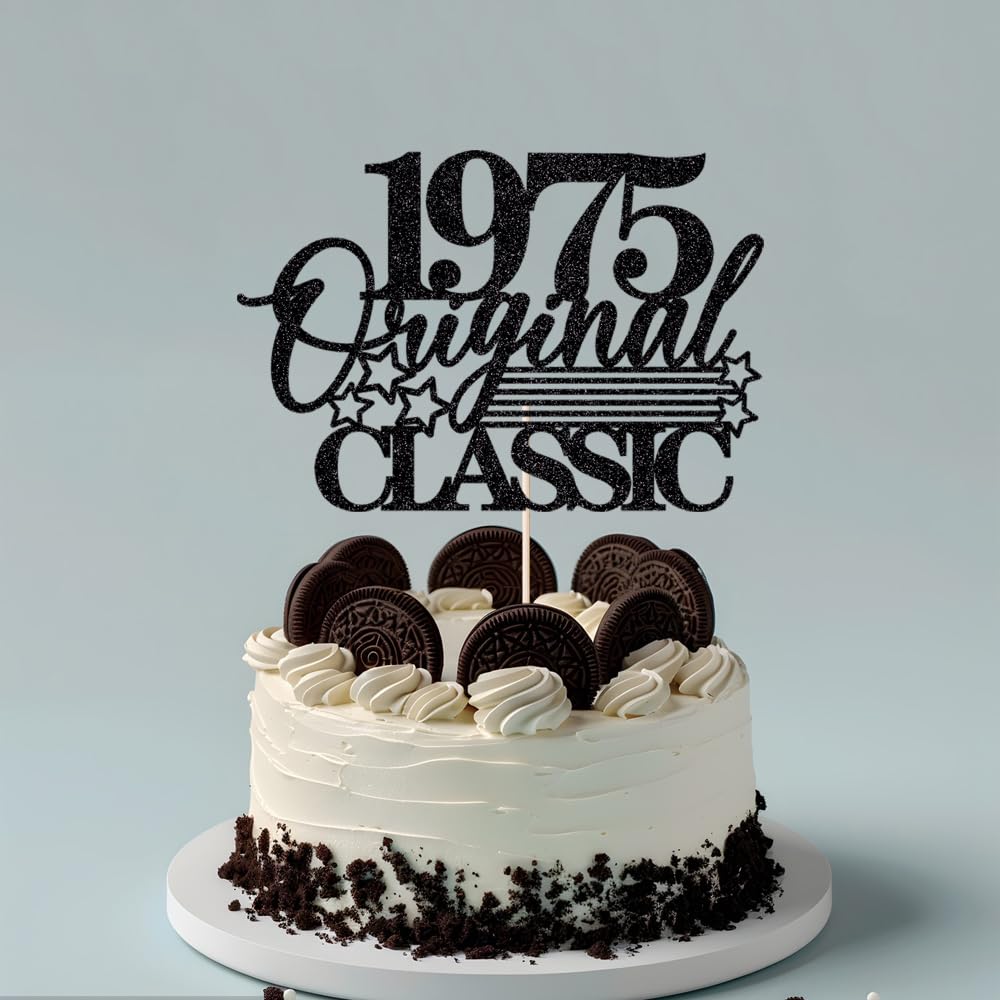 Snapklik.com : Classic 1975 Original Cake Topper, Happy 50th Birthday ...