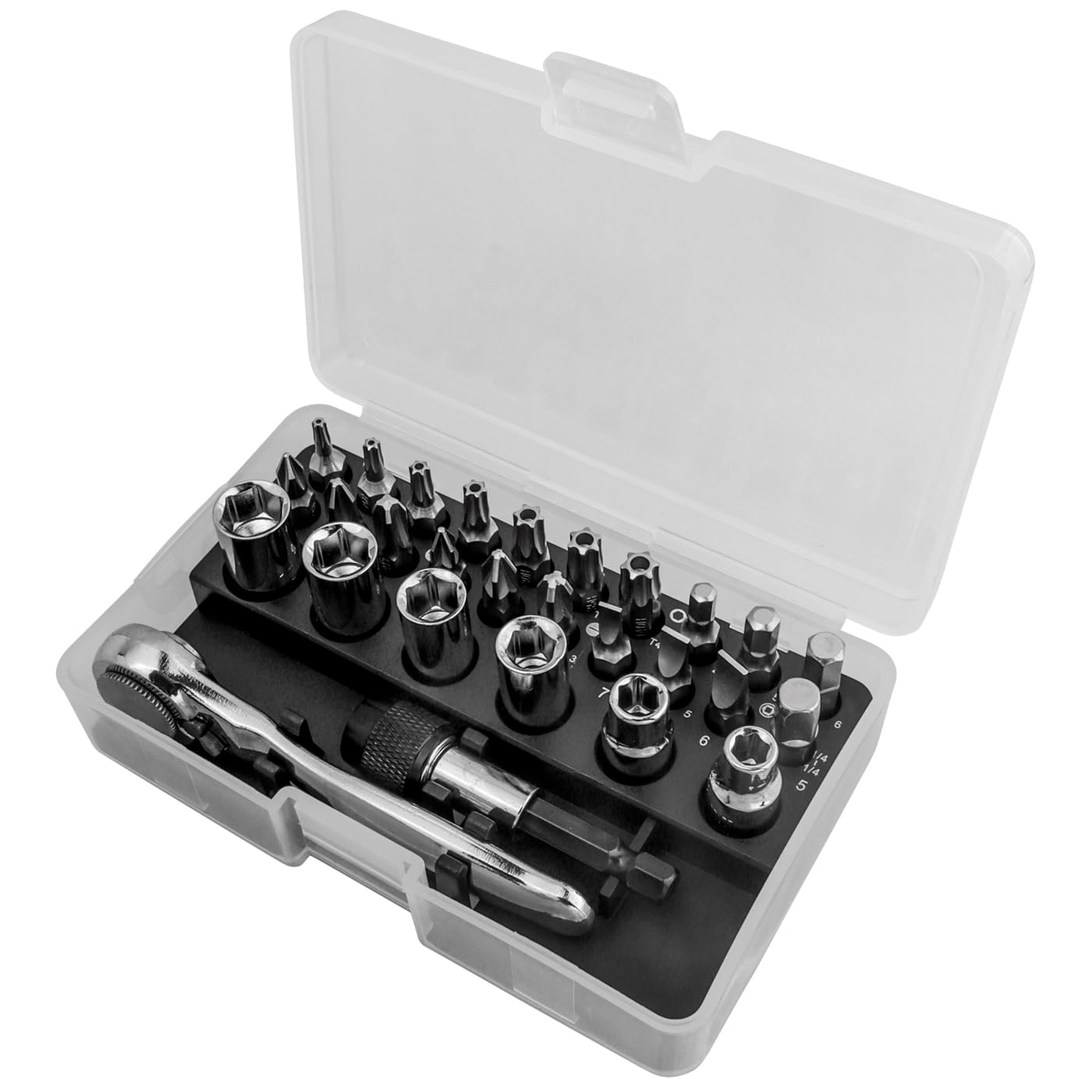 Bestgle Mini Ratchet Set 28 in-1 Right Angle Screwdriver and Bit with ...