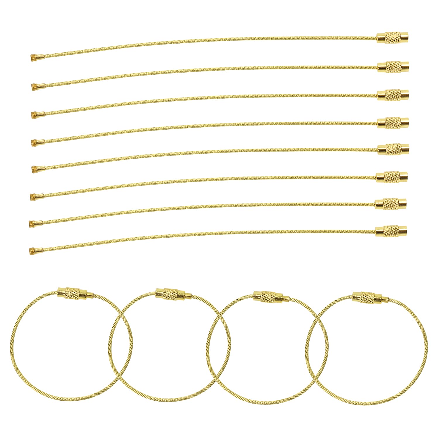 Amazon.com: Mini Skater 6inch Key Rings Keychain Stainless Steel Wire ...