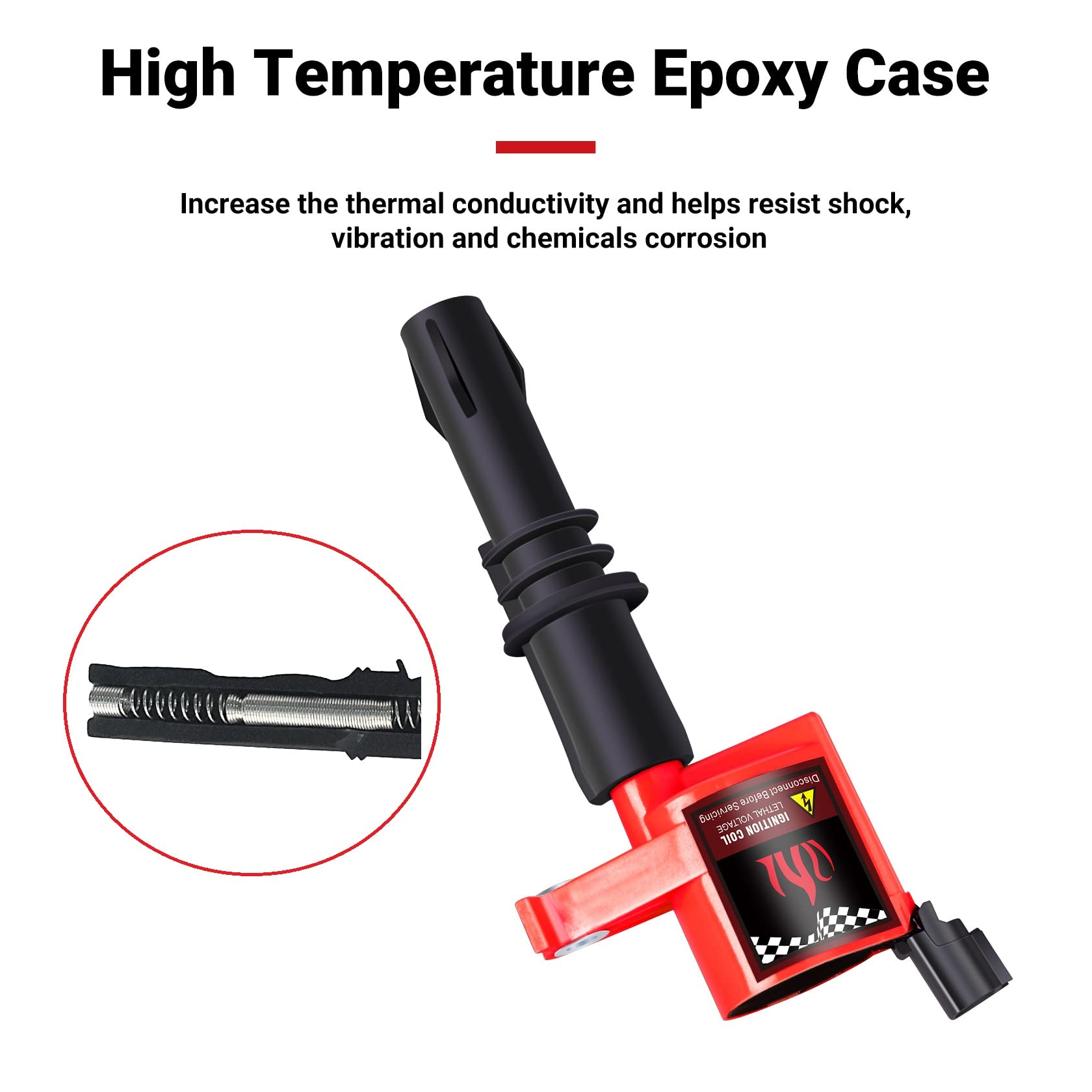 CarBole DG511 Ignition Coils Compatible with 1999-2008 Ford F250 F350 ...