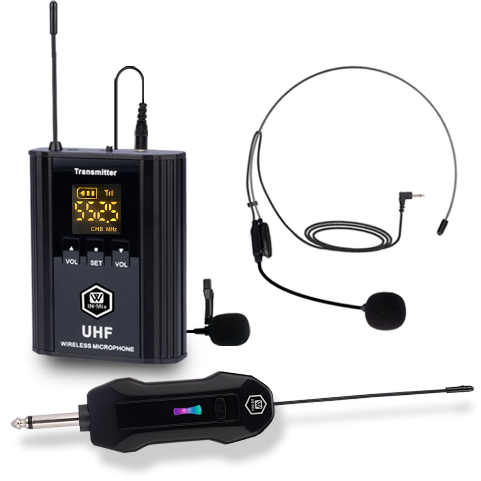 Amazon.com: W IN-MIX UHF Wireless Microphone System, Portable Cordless ...