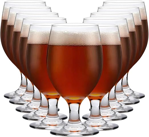 Amazon.com | Ufrount 13 OZ Red&White Wine Glasses,Clear Water Goblets ...