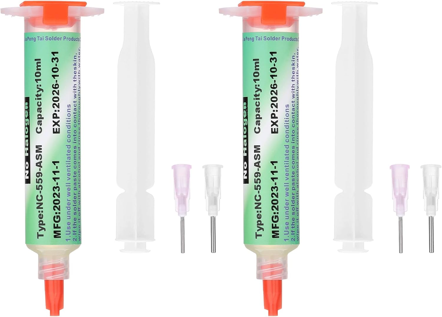 Zocipro 2Pcs 10ML Solder Flux, Lead Free Solder Flux Syringe with 4 ...