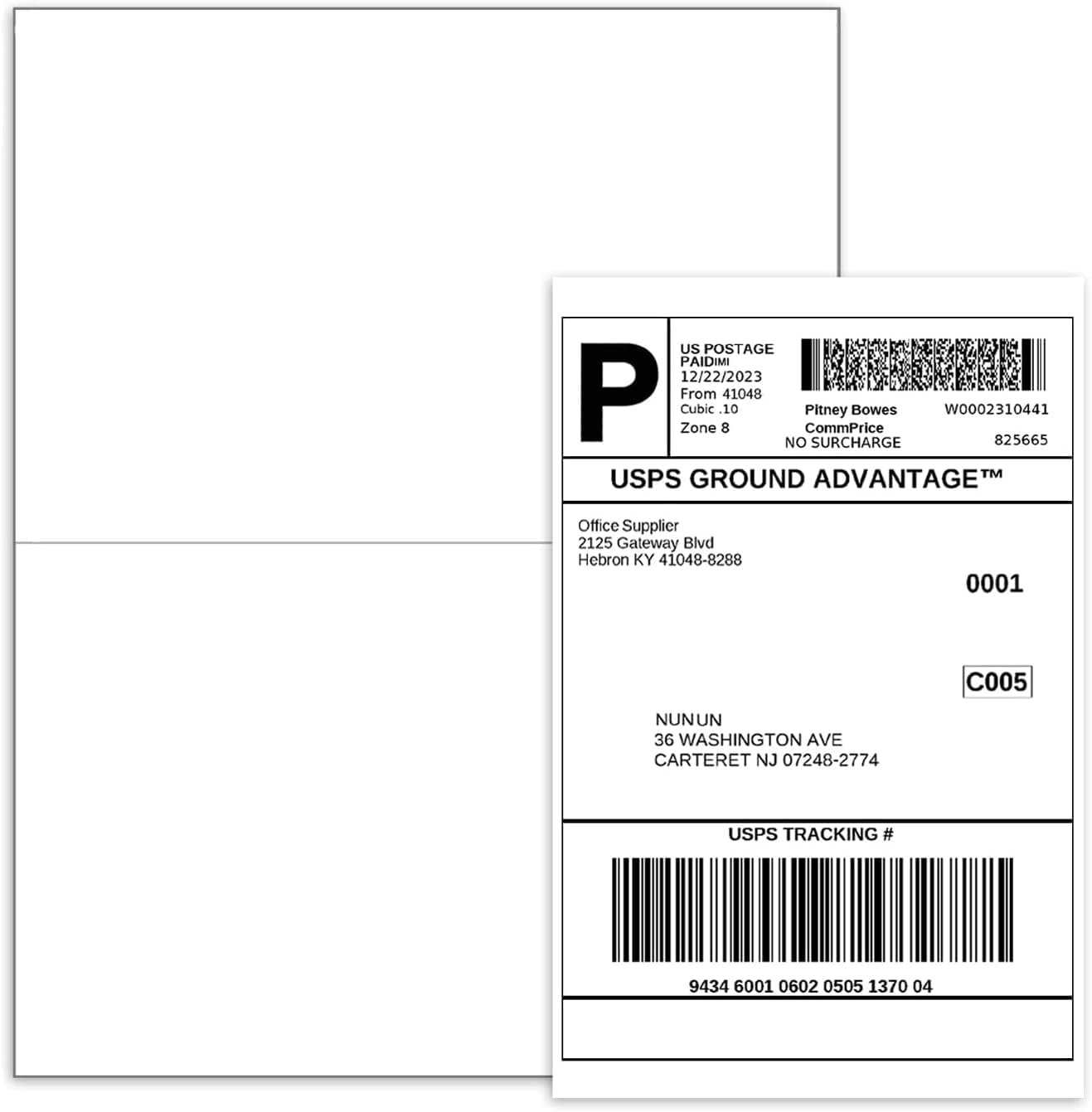Snapklik.com : BESTEASY 1000 Half Sheet Self Adhesive Shipping Labels ...