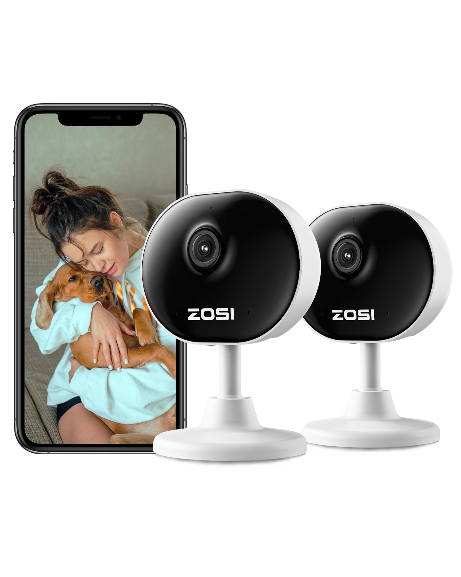 Amazon.com : ZOSI Indoor Security Camera, 2Pack 1080P Home WiFi Camera ...