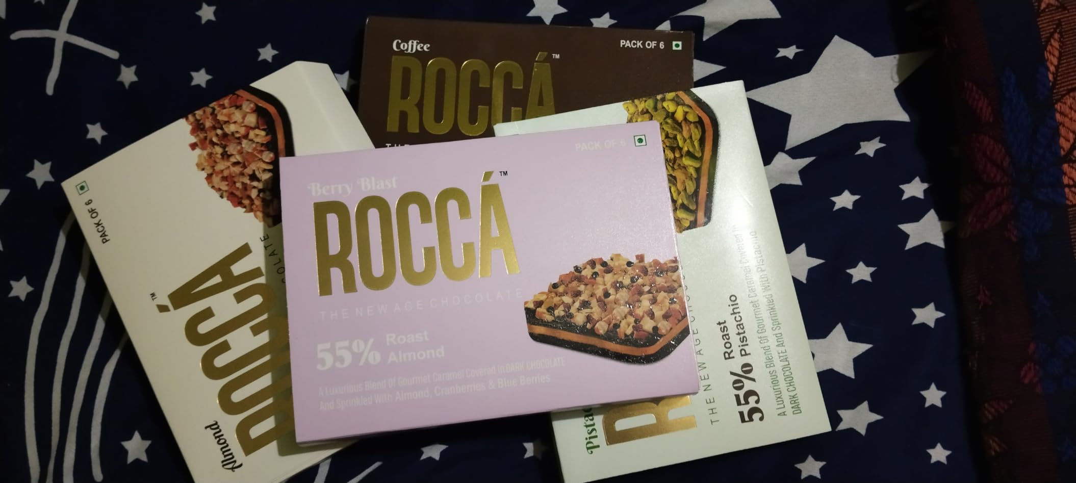 Rocca Chocolates | Premium Combo of 4 Pack of 6 - Berry, Coffee, Pista ...