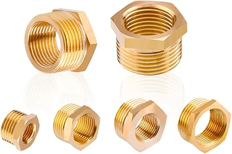 Amazon.com: 1PC M5 M6 M8 M10 M12 M14 M16 M20 Metric Male To Female Thread Brass Reducer Bushing ...