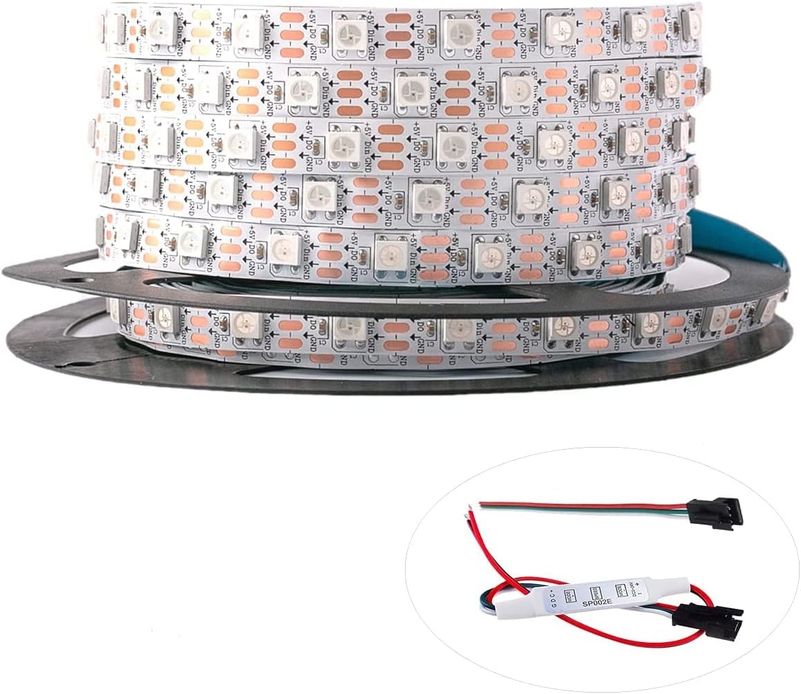 WS2812B Individual Addressable LED Strip Light 5M 16.4ft 300LEDs White ...