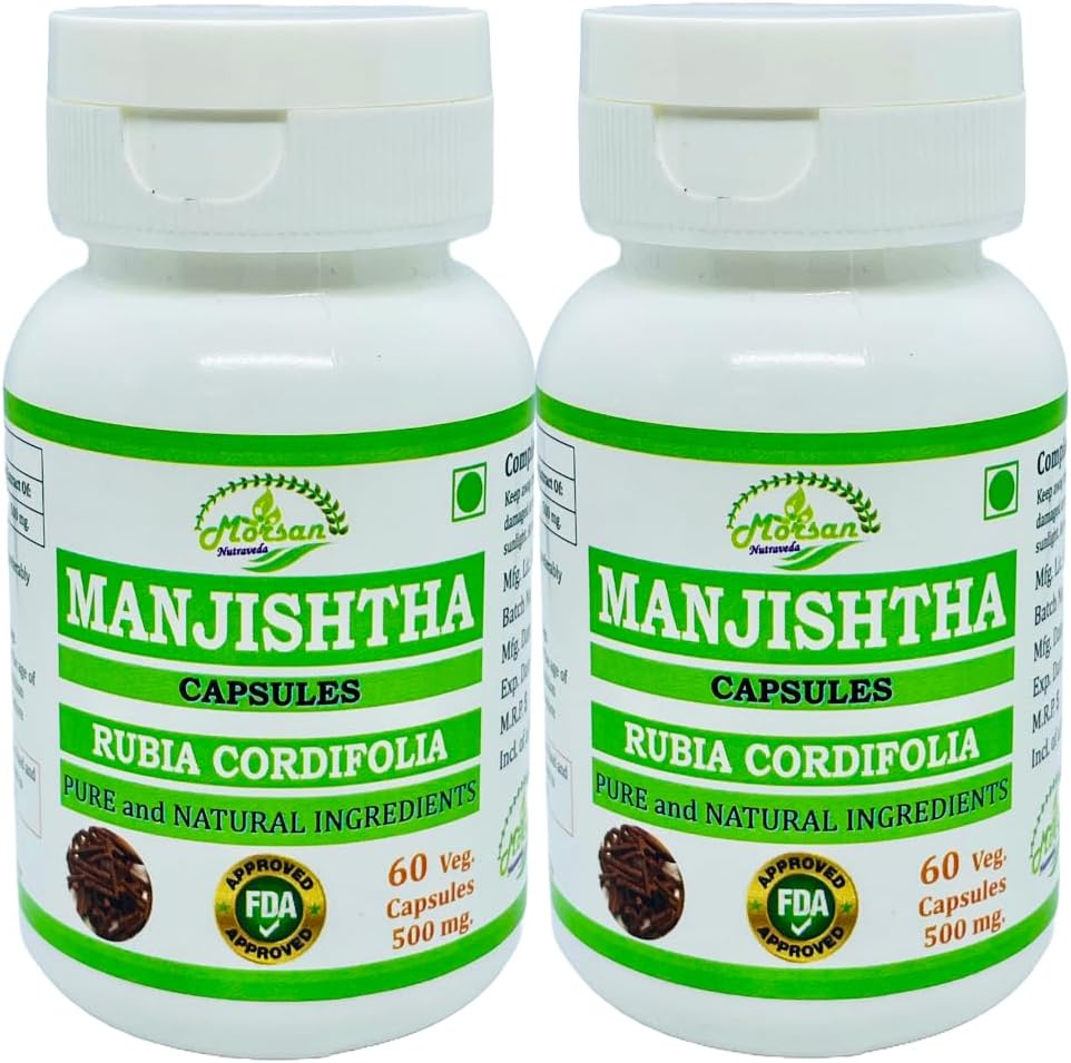 Amazon.com: Morsan Nutraveda’s Manjishtha (Rubia Cordifolia) Capsules ...