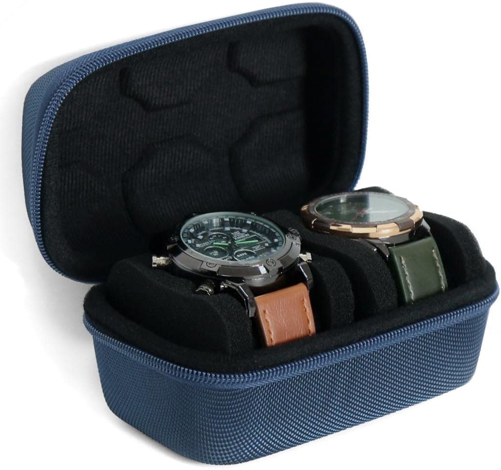 Amazon.com: Besforu Hard watch box organizer for men or Women 3 watch travel case Portable ...