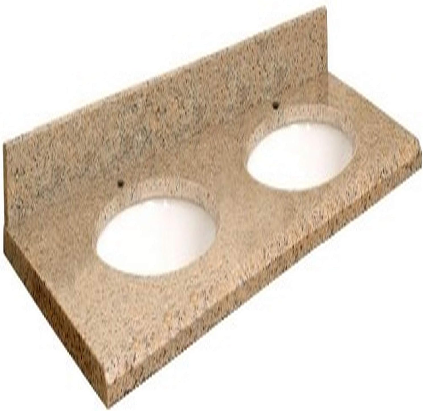Samson G61222-E1-E-W-1 Granite Vanity Top 61x22 with Double Undermount ...