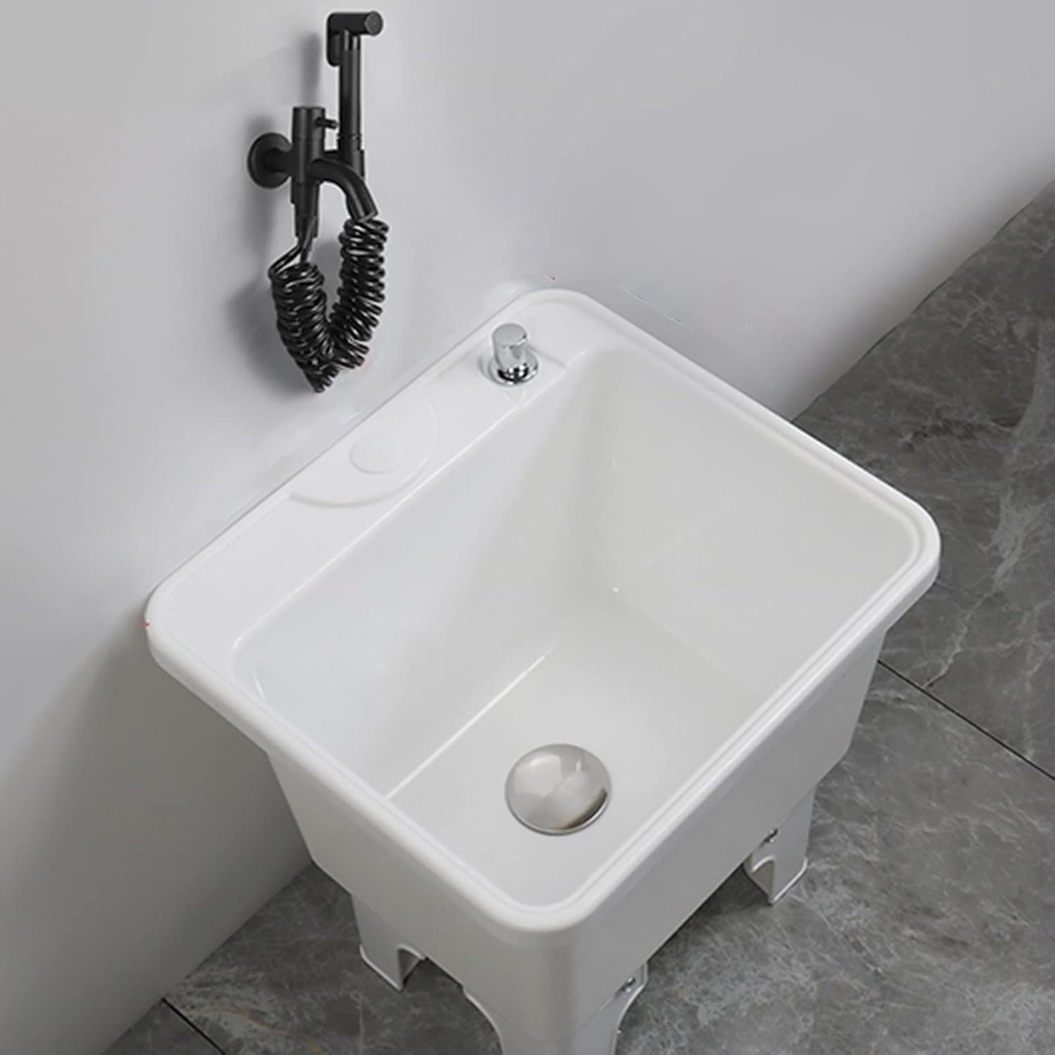 Utility Mop Sink - Heavy Duty Free Standing Wash Station with Deep ...