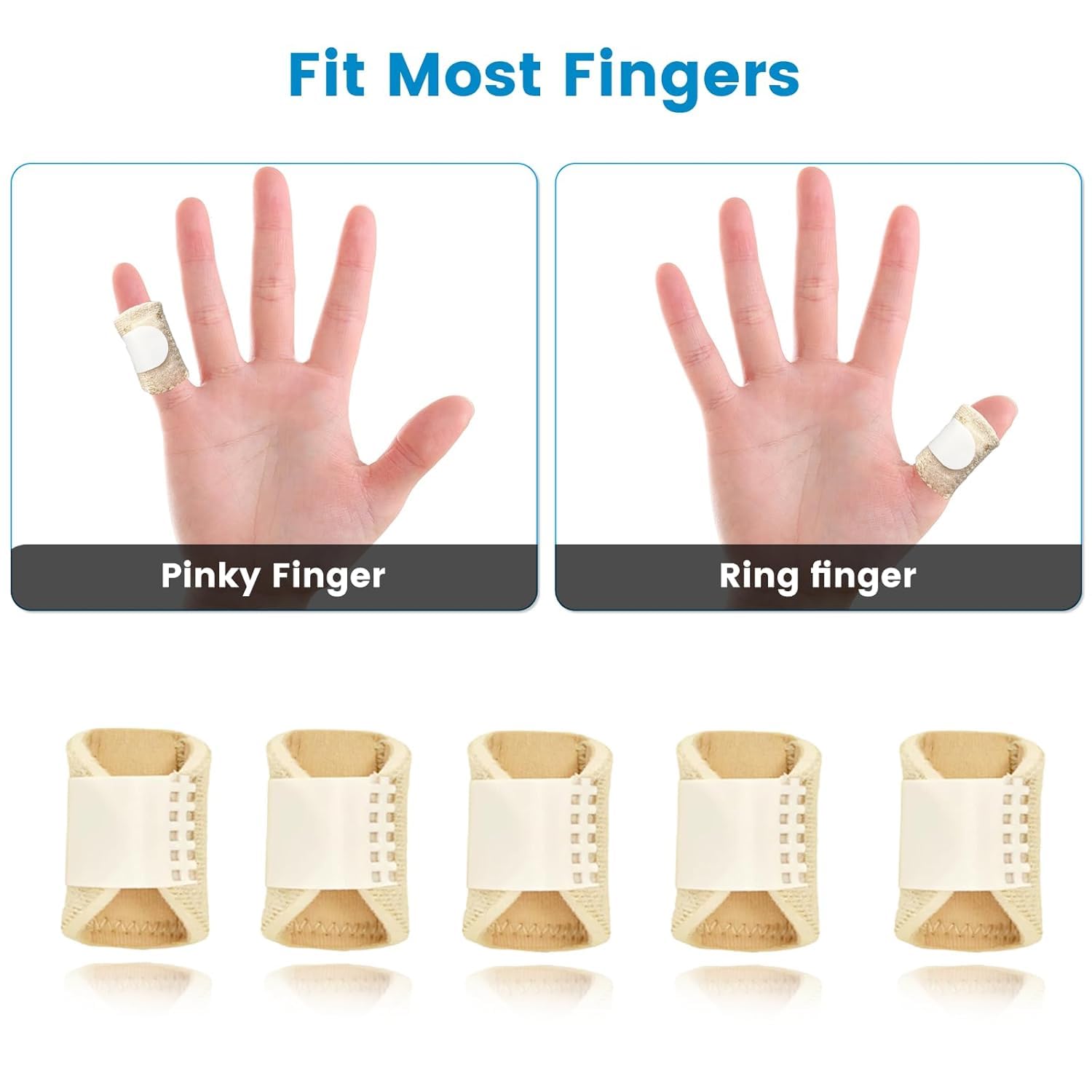 Adjustable Finger Splint 5-Piece Trigger Finger Splints Set ...
