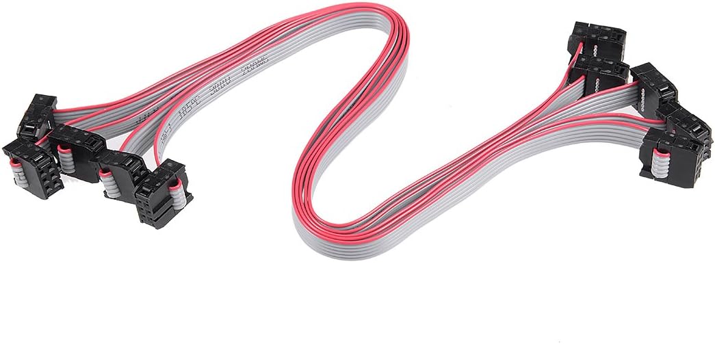 Amazon.com: LIANSHU 2Pack Flat Ribbon Cable 2.54mm Pitch 2 Row 10 Pin ...