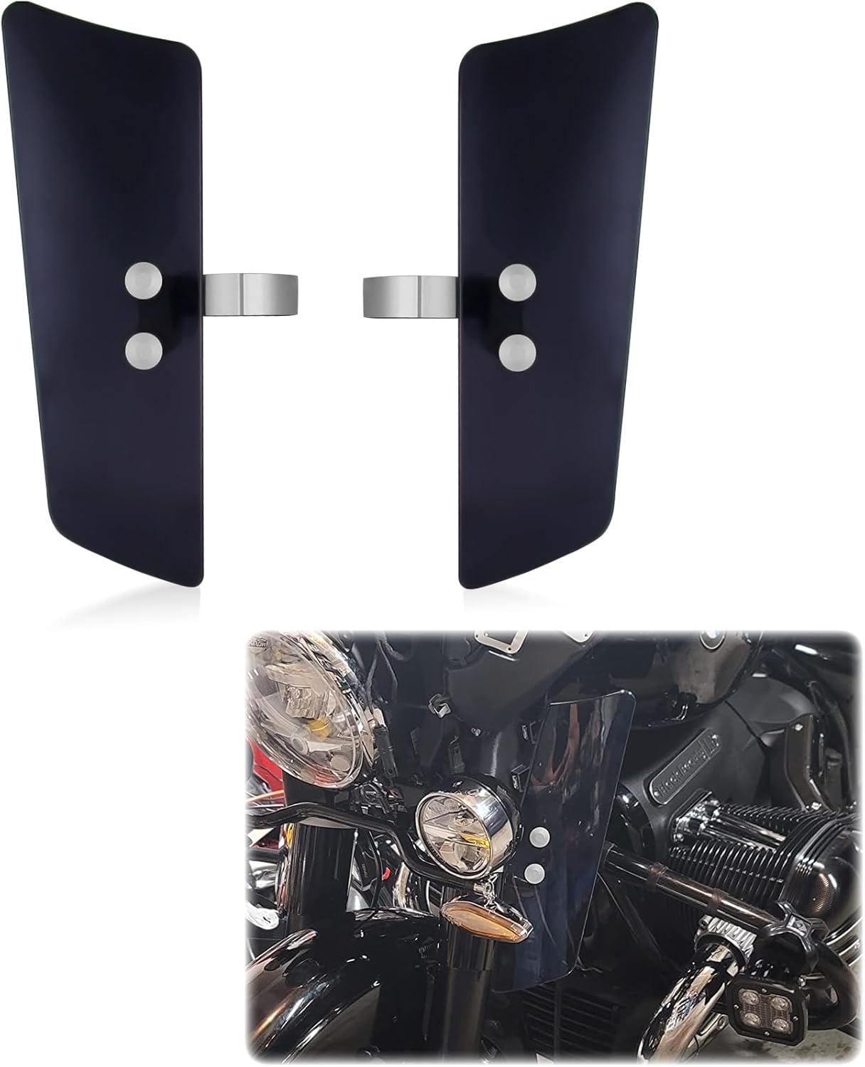 Amazon.com: Leg Wind Deflector, PSLER Motorcycle Front Fork Wind ...