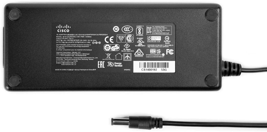 Amazon.com: Meraki MS120-8LP/MX65 Replacement Power Adapter (90 WAC ...