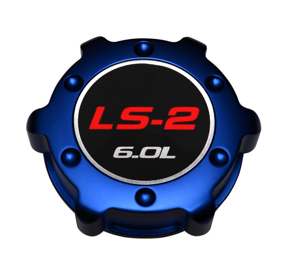 Amazon.com: VMS RACING BLUE OIL CAP LS2 6.0L in Billet Aluminum ...