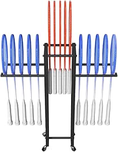Amazon.com: Sports Ball Storage Stand Large Rackets Hanging Rack ...