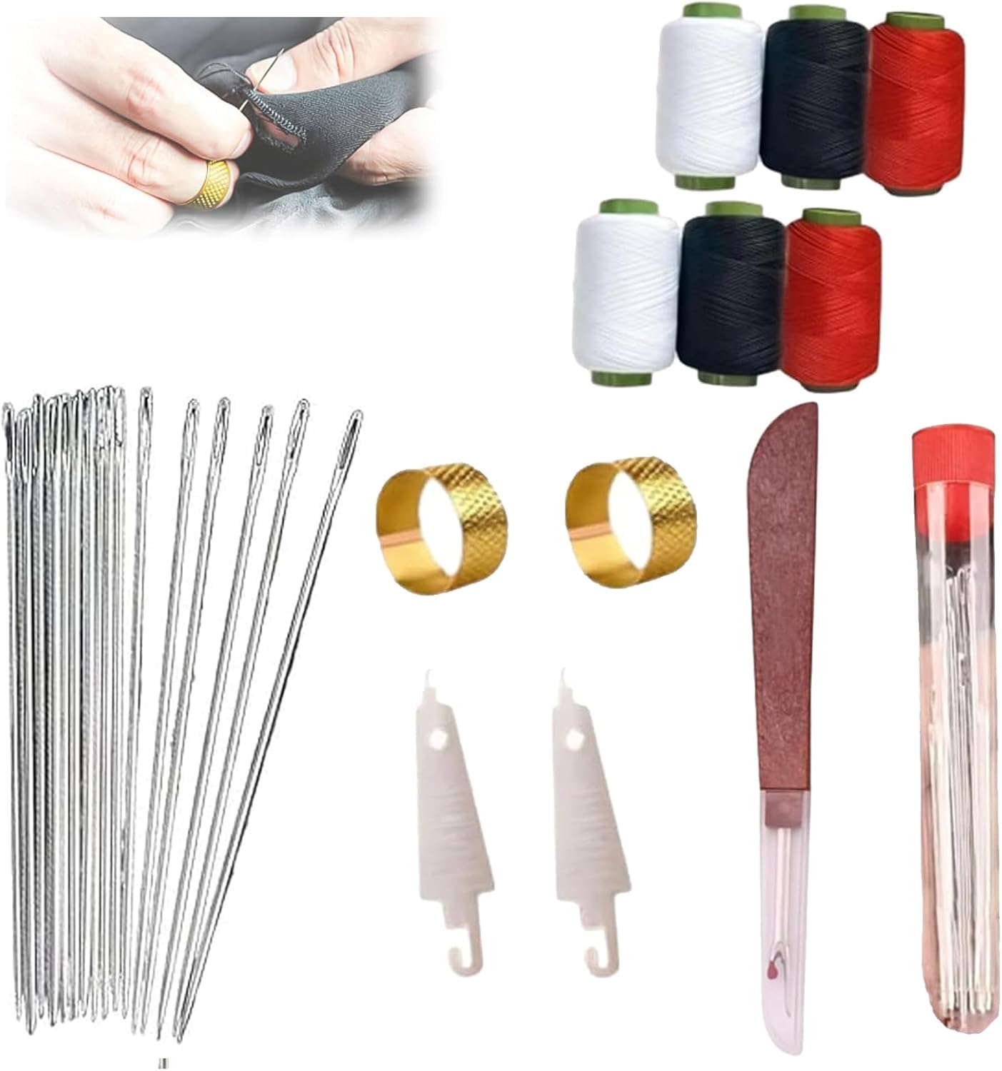Amazon.com: 37PCS Sewing Tool Set,Needles Thread Hand Repair Tools ...