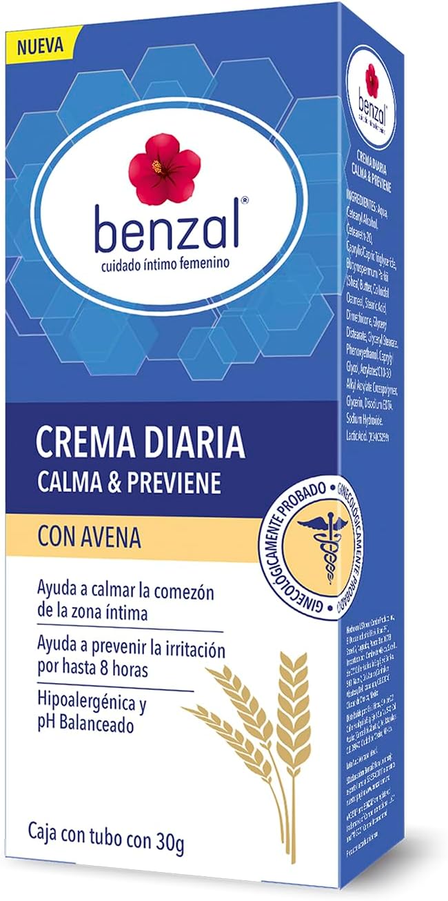 Benzal Crema Diaria, Cuidado Íntimo para Calmar y Prevenir la Comezón ...