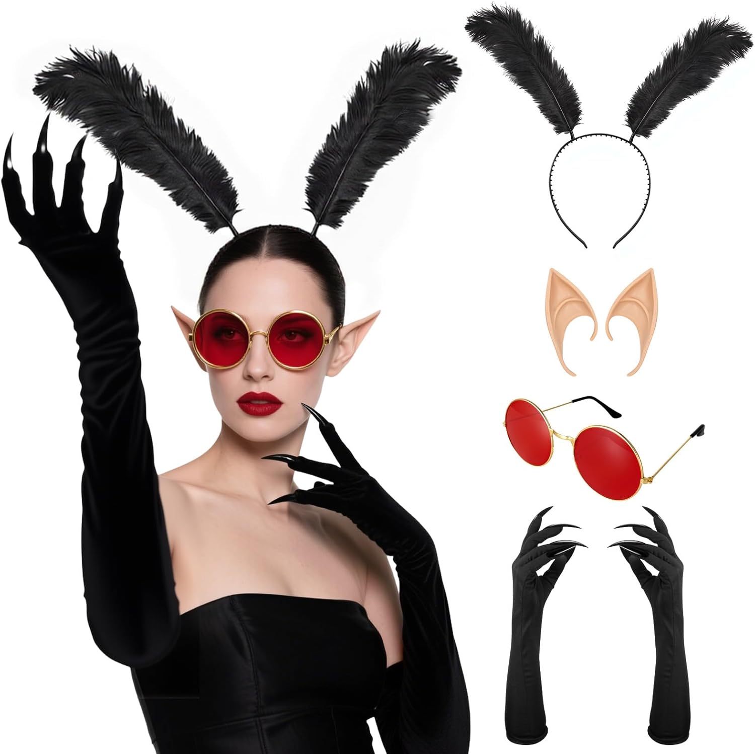 Amazon.com: 4 Pcs Mothman Costume Accessories Set – Includes Claw ...
