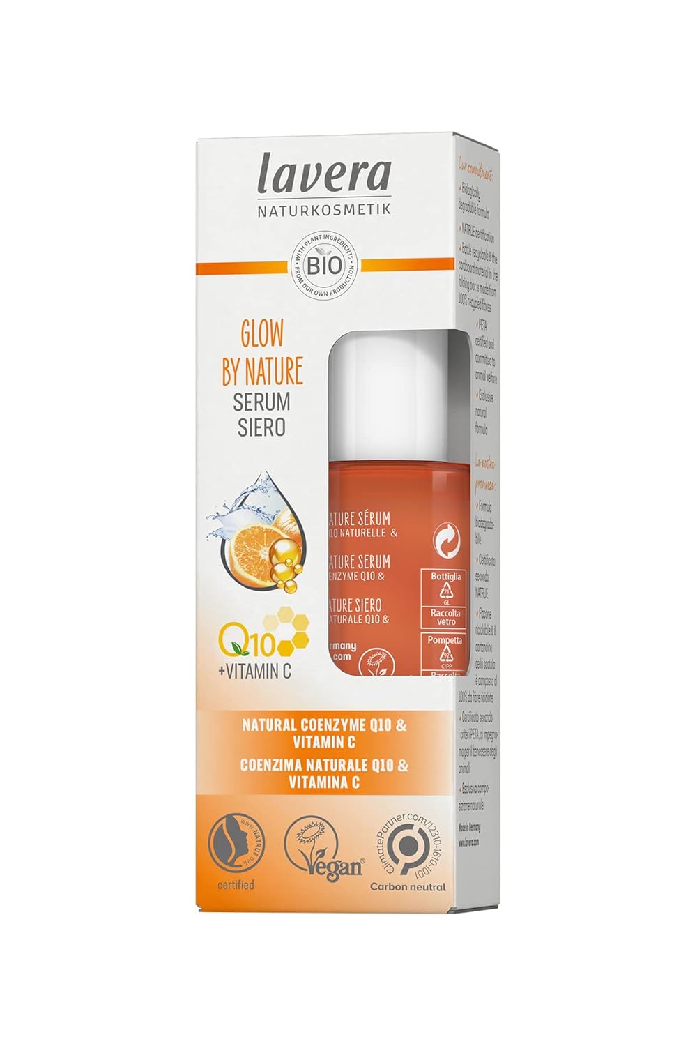 Amazon.com: lavera Glow by Nature Serum - Face Serum with Q10 & Vitamin ...