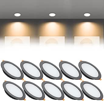 Syibelterr 24W LED Recessed Ceiling Lights 230mm Warm White 3000K 24W ...