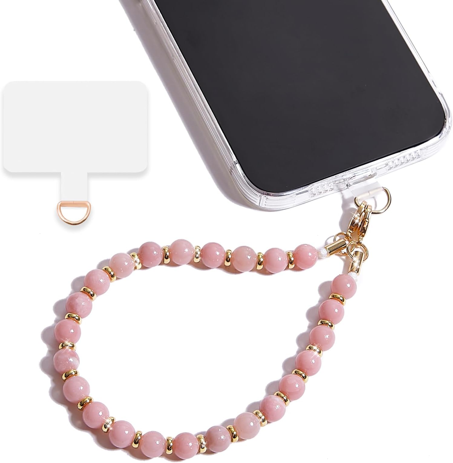 Amazon.com: X-Lounge Phone Wrist Strap Beaded Phone Charms Hand Lanyard ...