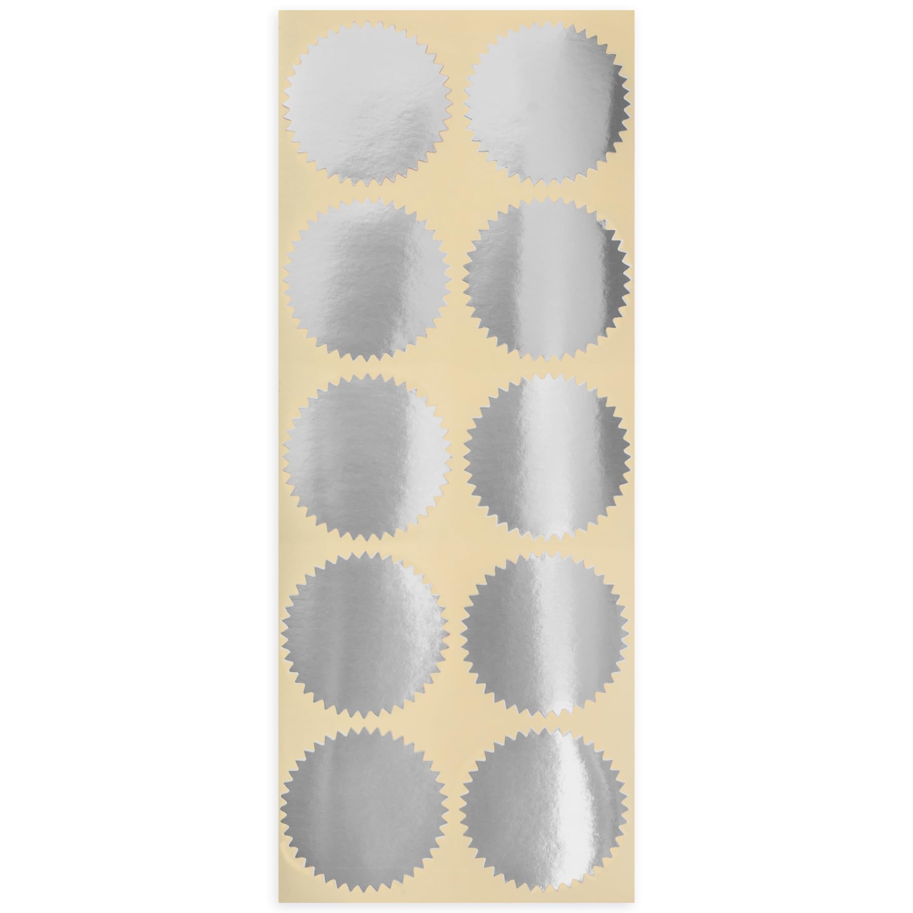 Snapklik.com : MaxMark 1.75" Self Adhesive Glossy Silver Seal Labels ...
