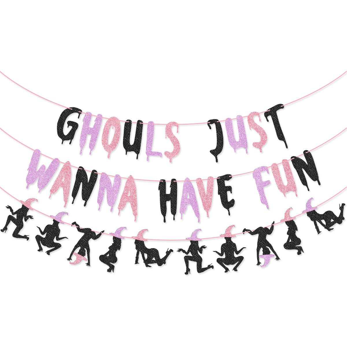 Amazon.com: Ghouls Just Wanna Have Fun Banner Garland for Halloween ...