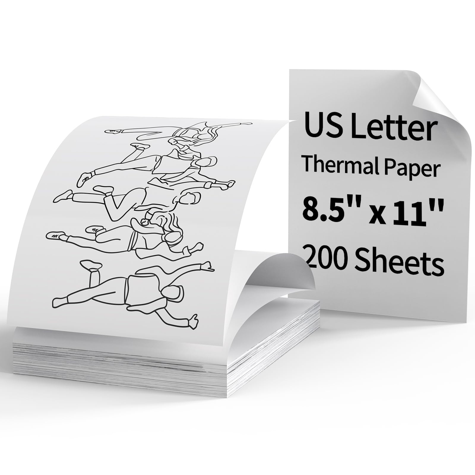 Snapklik.com : Thermal Paper,Continuous Printing Paper 8.5 X 11 Inch ...