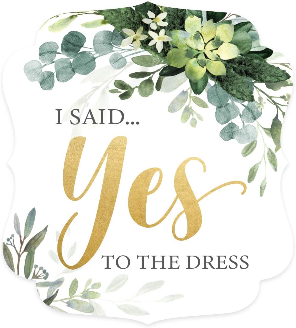 Amazon.com: I Said Yes to The Dress Sign /10" x 12" Wedding Shop Sign ...