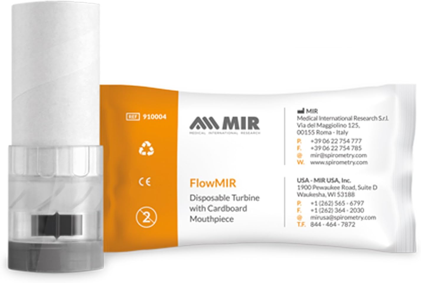 FlowMIR Einwegturbinen für Spirometer inklusive Mundstück 1 Stück ...