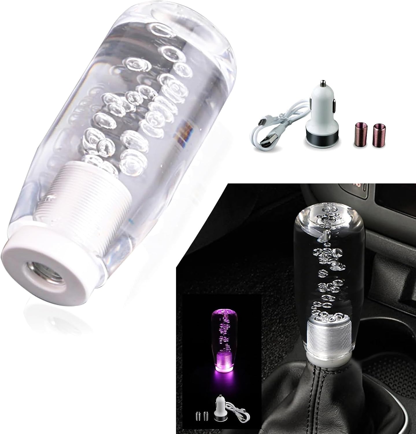 Amazon.com: Yumfugu 1 PC Car Personalized Gear Shift Head, LED ...