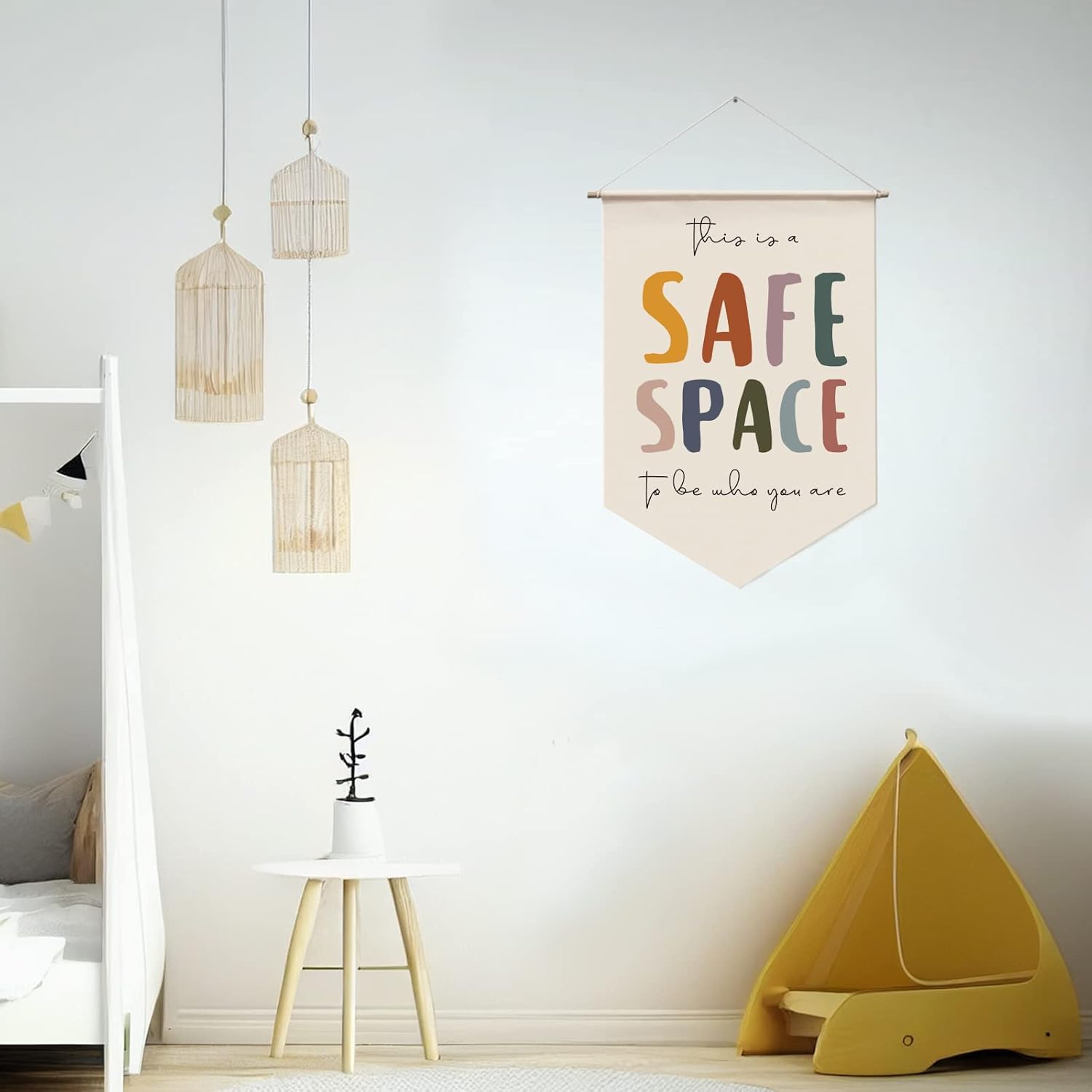 Safe Space Wall Hanging, Therapy Office Wall Decor, Counseling Banner ...