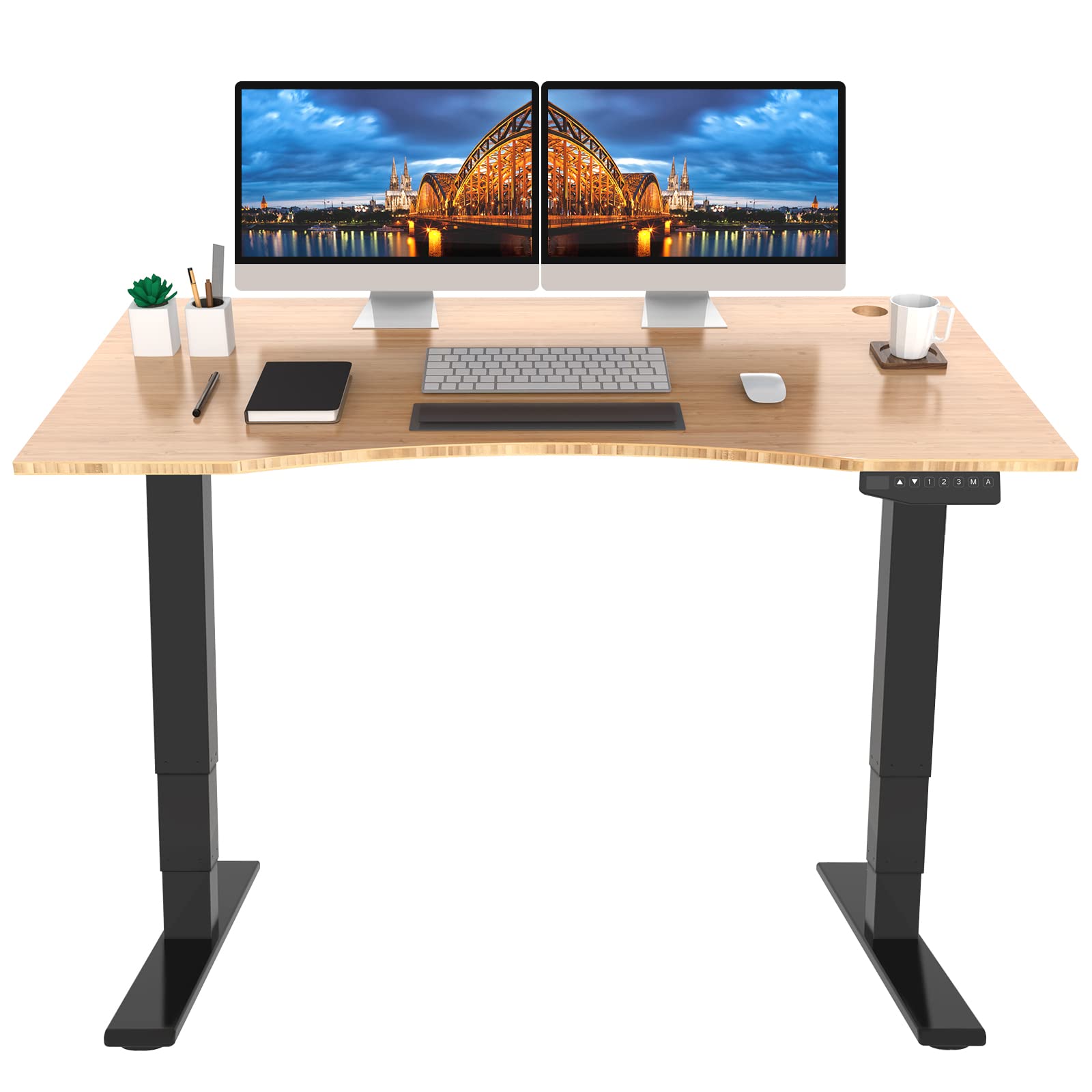 Snapklik.com : FLEXISPOT Pro Bamboo 3 Stages Dual Motor Electric ...