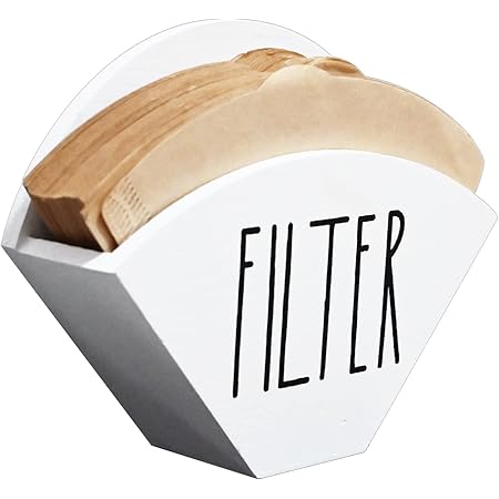 Amazon.com: Coffee Filter Holder, Farmhouse Cone Filter Storage ...