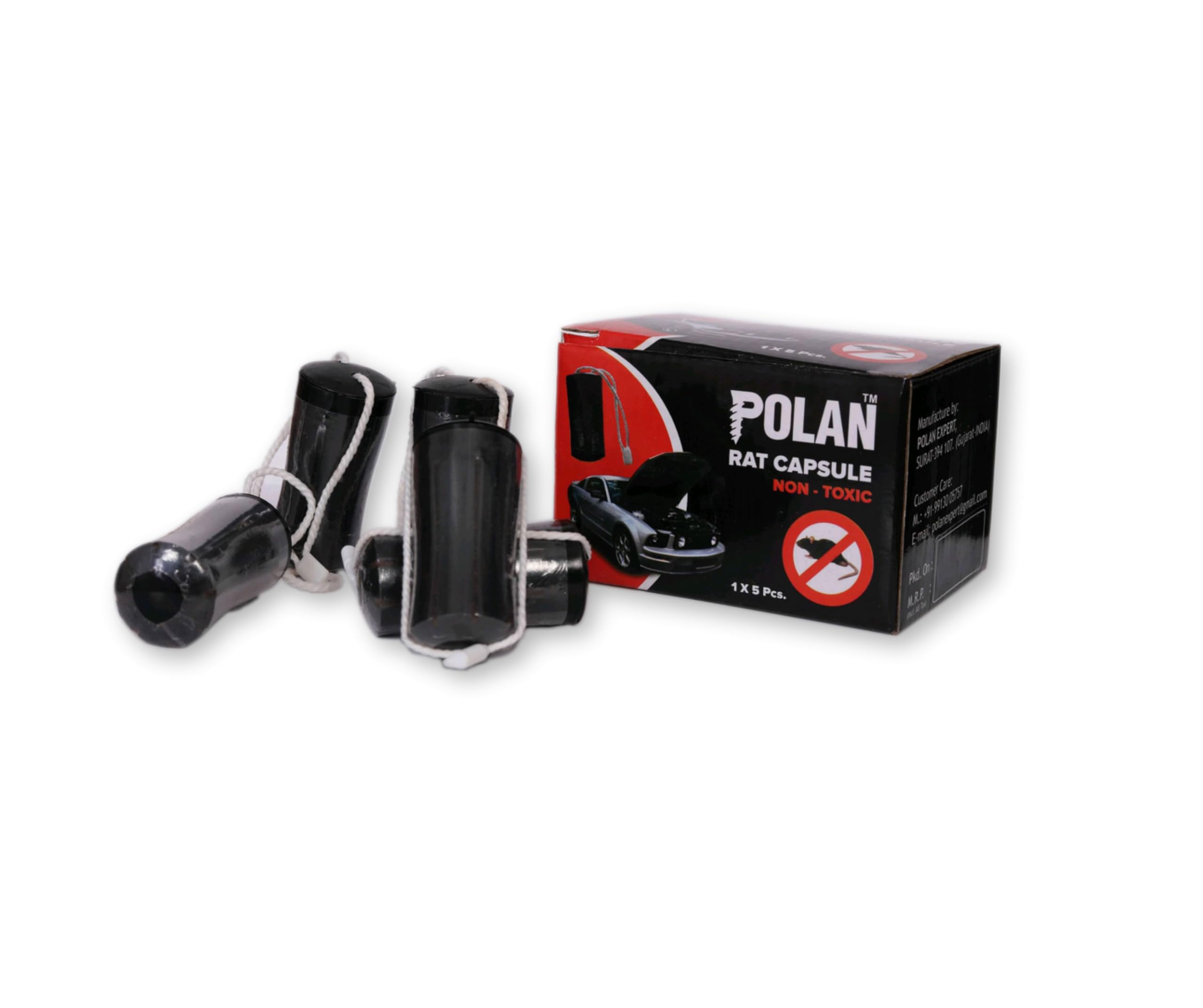 Polan® Rat/Rodent Repellent For Car, 5-Capsule | Rat Protection for ...