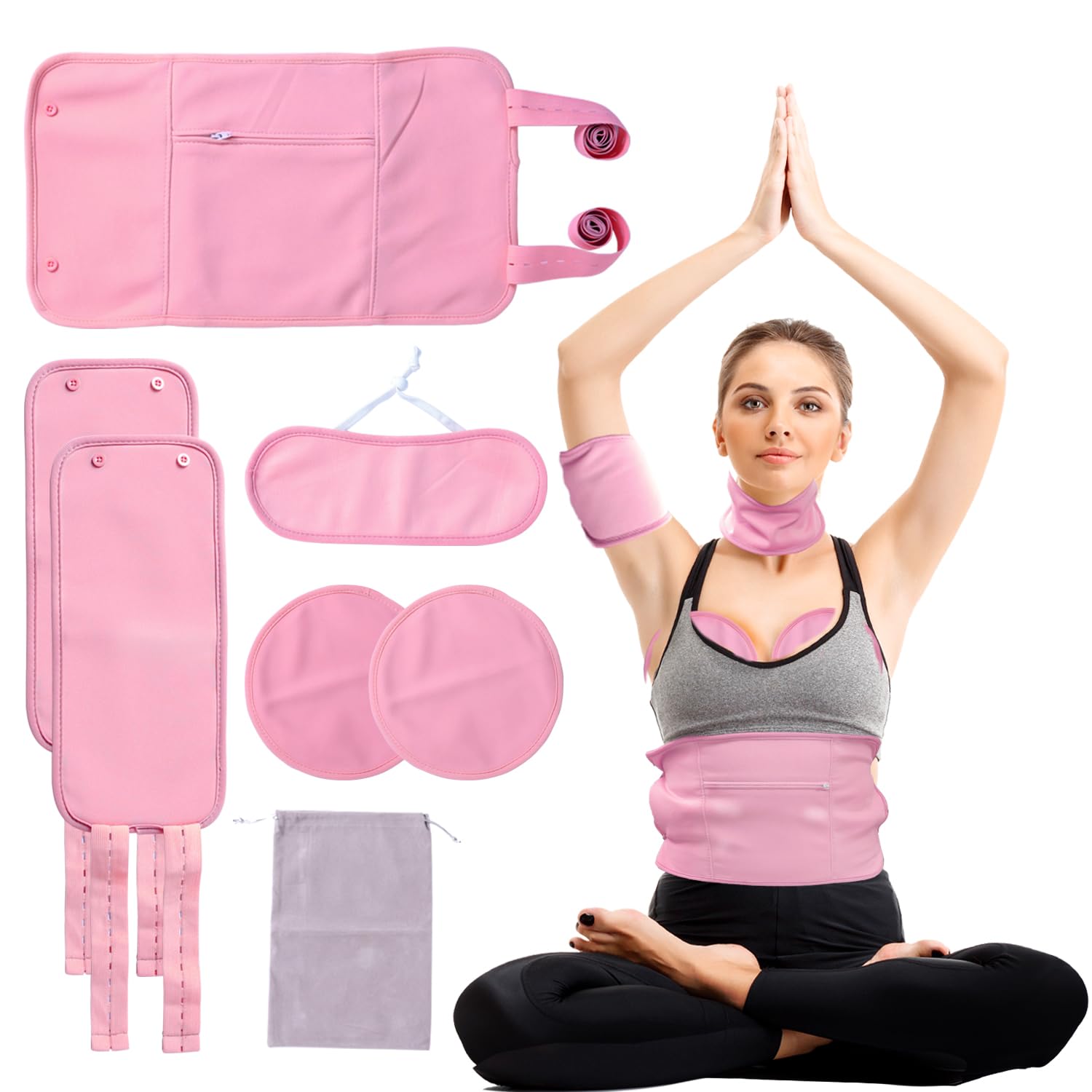 Amazon.com: 7 Pcs Castor Oil Pack Wrap, Reusable Castor Oil wrap ...