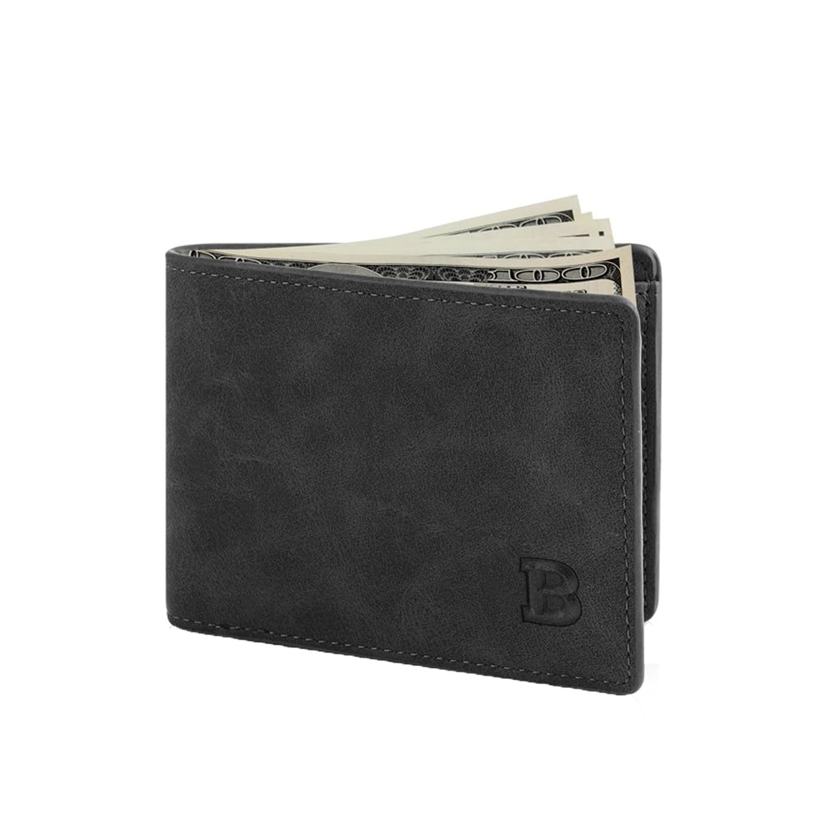 Amazon.com: PU Leather Wallet For Men TSV Men's Bifold Wallet Slim ...