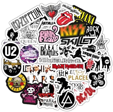 Amazon.com: Atsmoicy 900 Rock and Roll Labels Stickers 80s 90s Party ...