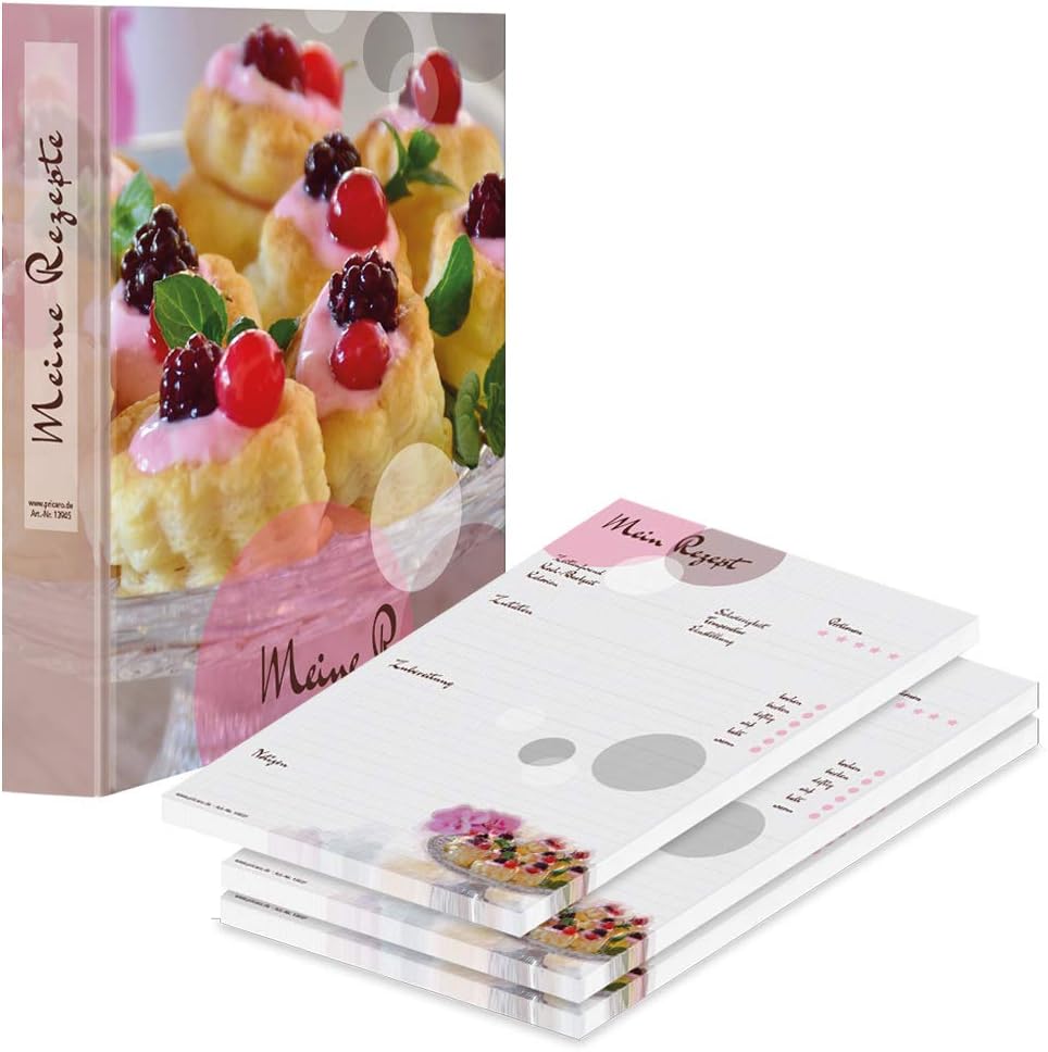 PRICARO Recipe Folder with Recipe Block”Sweet Pate”, A4 – BigaMart