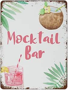 Amazon.com: Summer Mocktail Bar Sign Print with Editable Mocktail ...