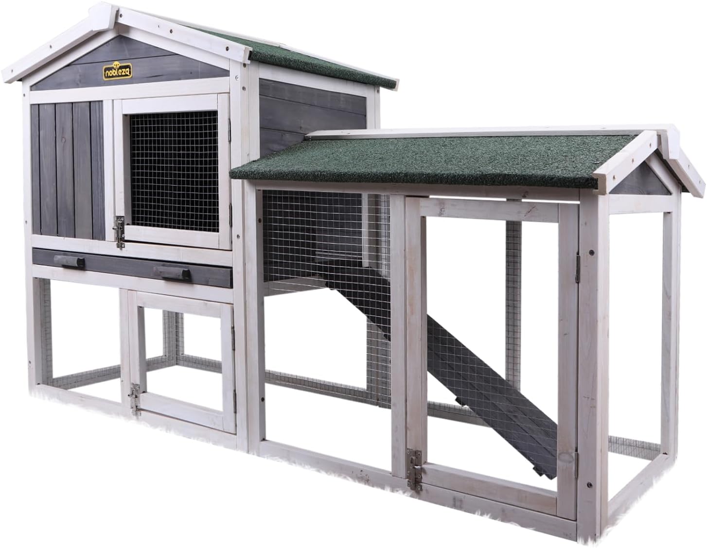 Nobleza Rabbit Hutch Outdoor, Double Decker Rabbit Guinea Pig Cat ...