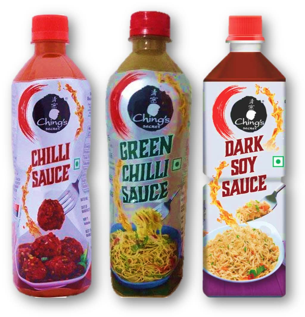Ching's Red Secret Chilli Sauce 680 grams & Chings Secret Dark Soy ...