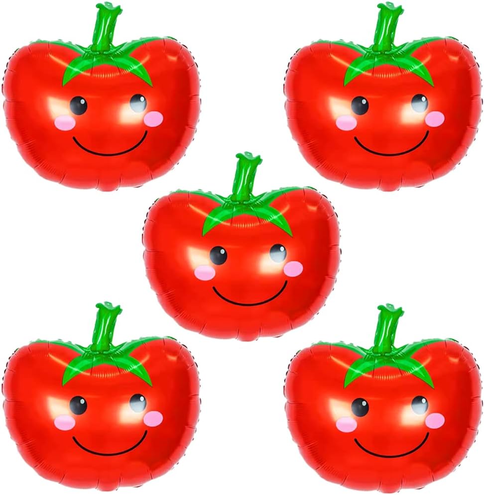Amazon.com: HORUIUS Tomato Balloons Vegetables Foil Mylar Balloons for ...