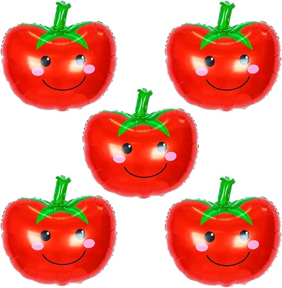 Amazon.com: HORUIUS Tomato Balloons Vegetables Foil Mylar Balloons for ...